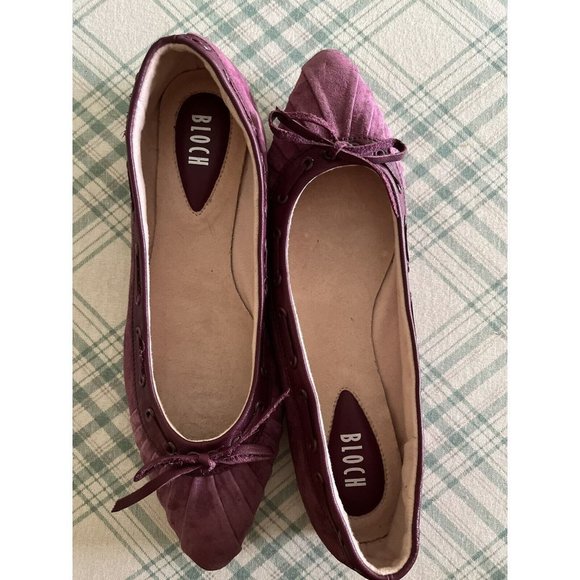 Bloch | Shoes | Bloch Leather Flat Shoe New Suede Burgundy Casual ...